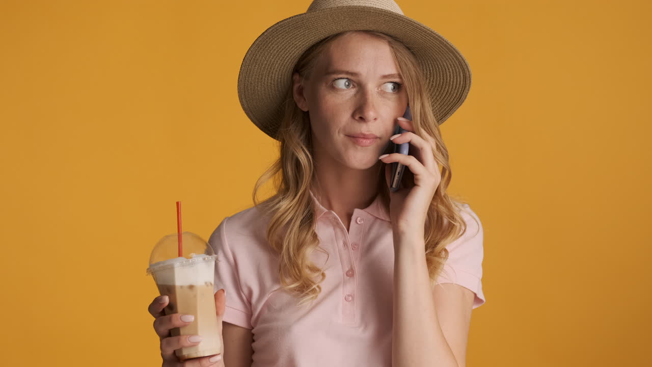 Free stock video - Caucasian woman having phone call during summer ...