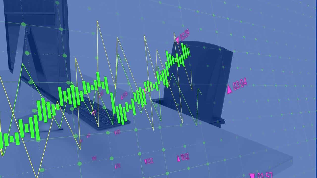 Premium stock video - This is an animation of graphs with numbers ...
