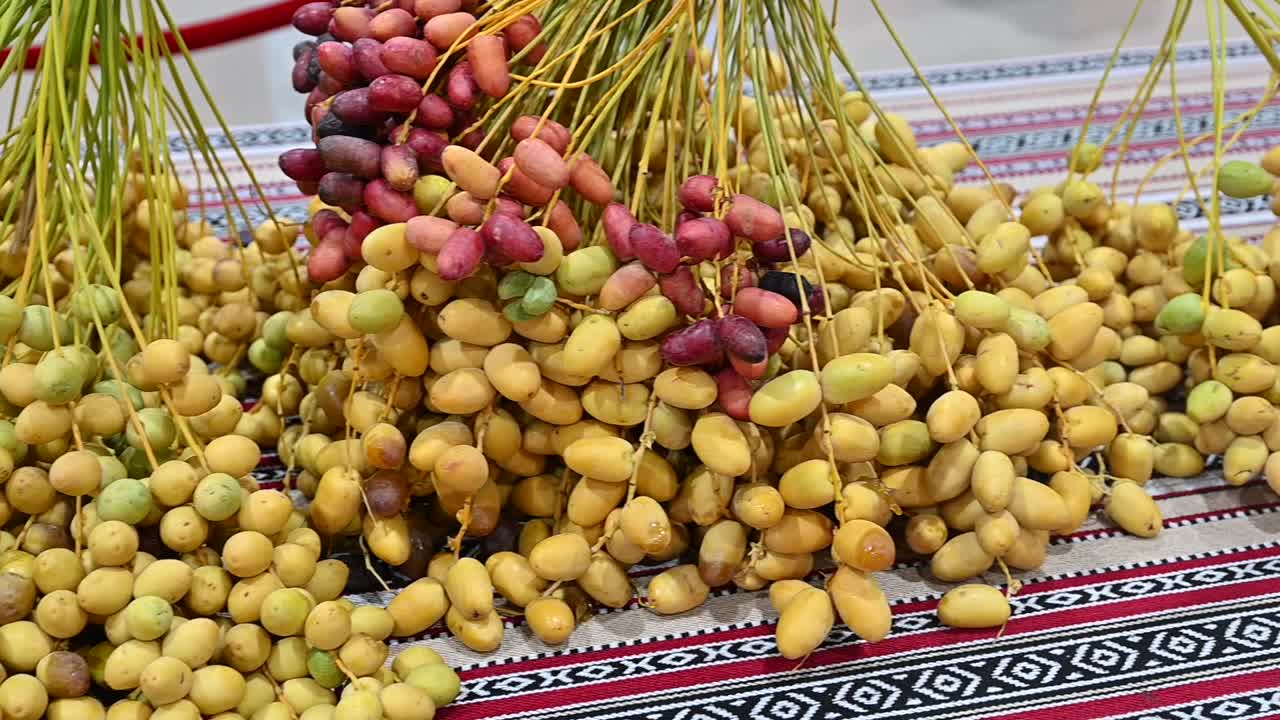 Premium stock video - Fresh emirati dates are displayed during the ...