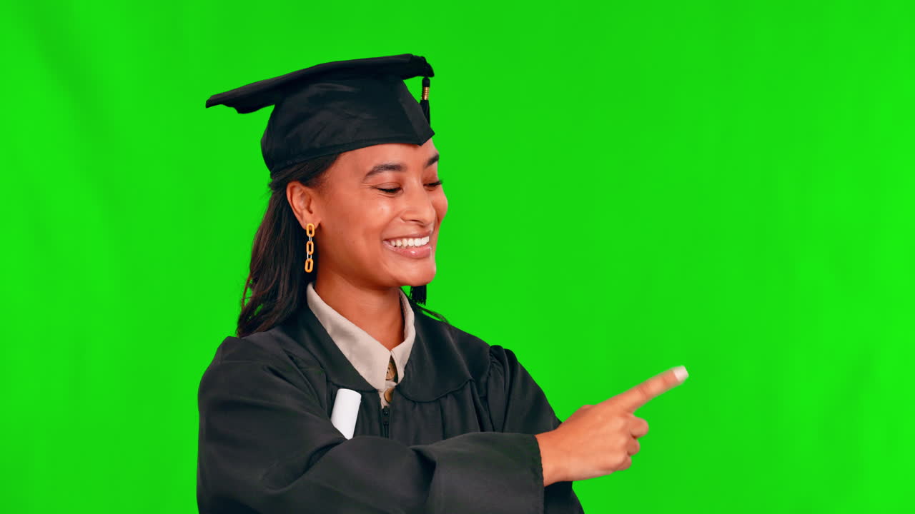 University graduate, green screen Premium Stock Video Footage