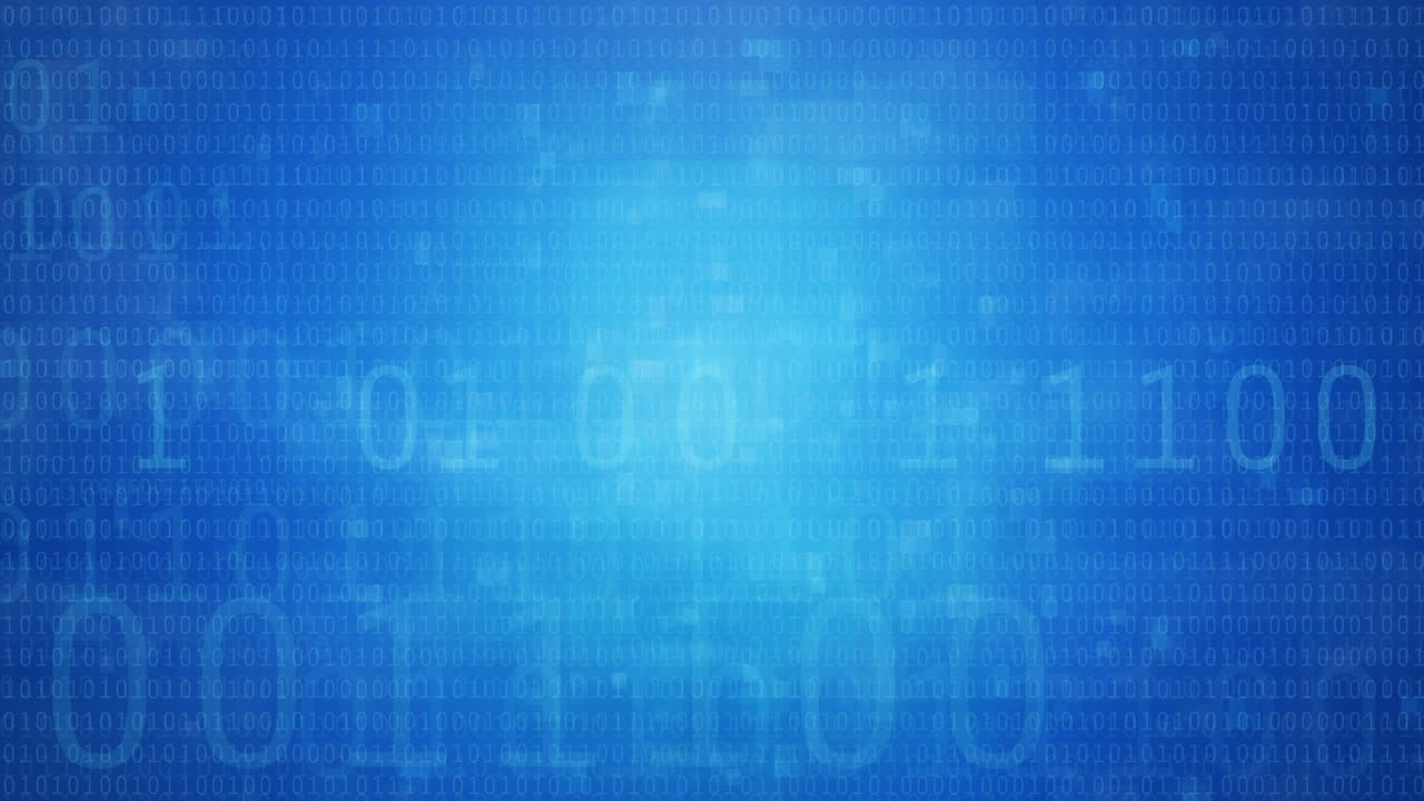 Abstract Blue Binary Code Background, Science, Programming, Internet ...