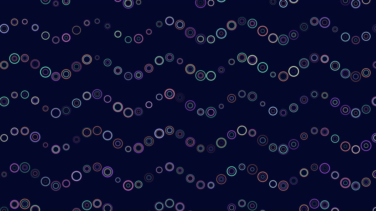 Premium stock video - Neon rainbow abstract rings pattern in waves on ...