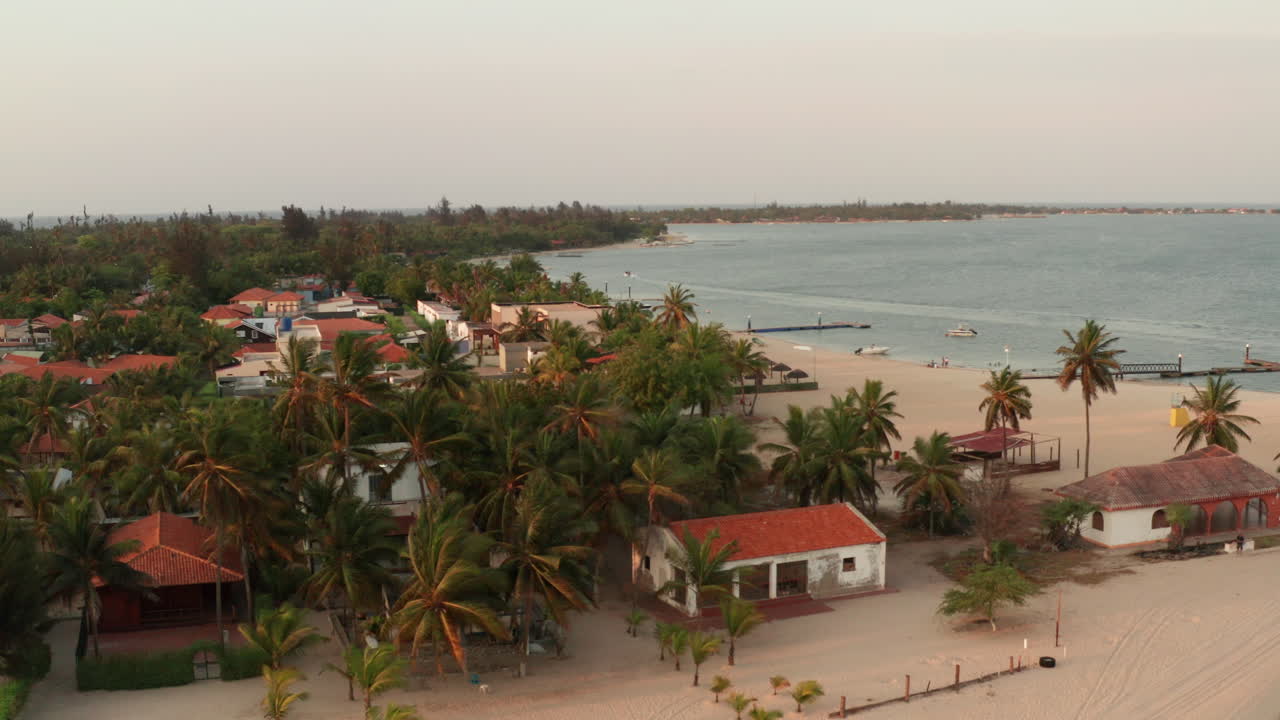 Flying over mussulo island, angola, africa 8 Premium Stock Video Footage