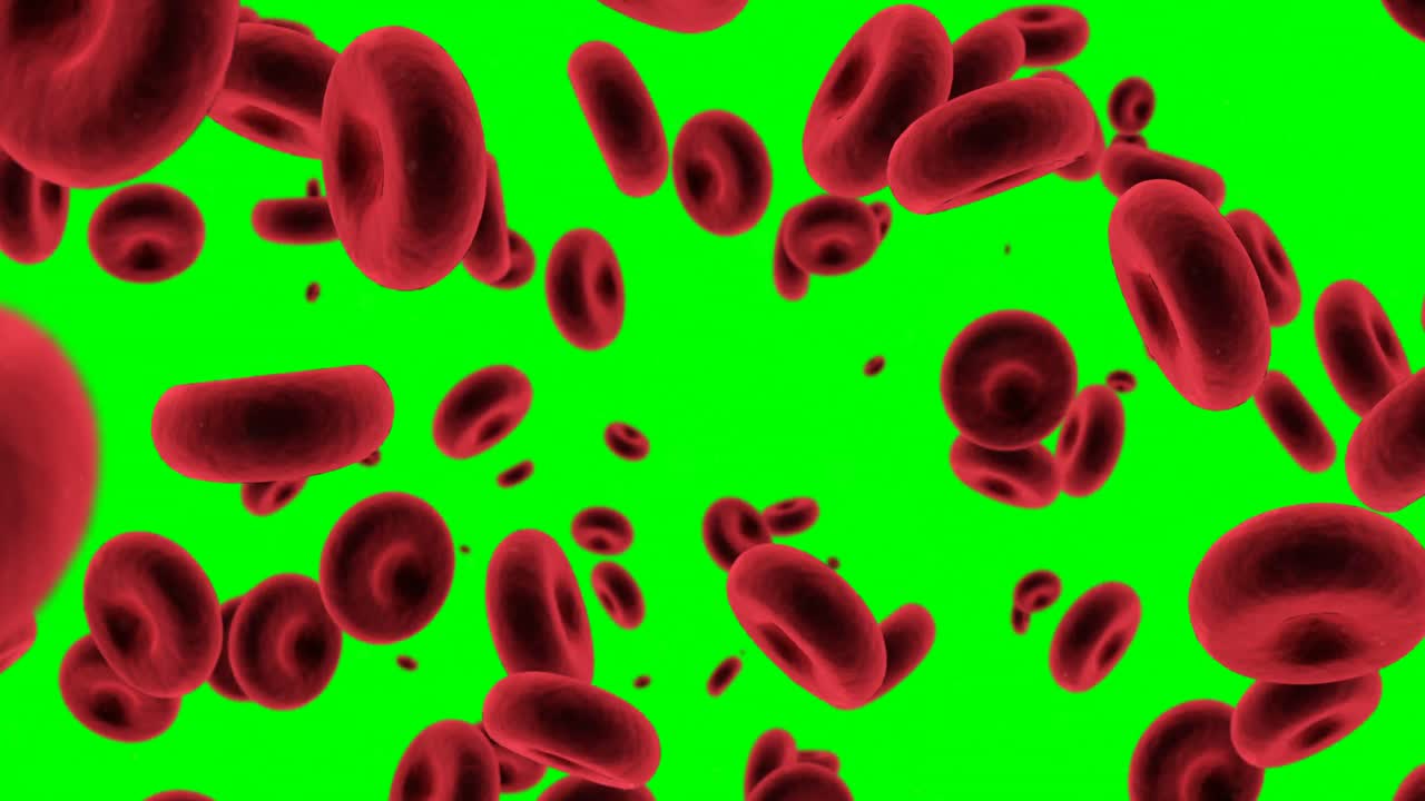 Digital generated red blood cells against green background | Premium ...