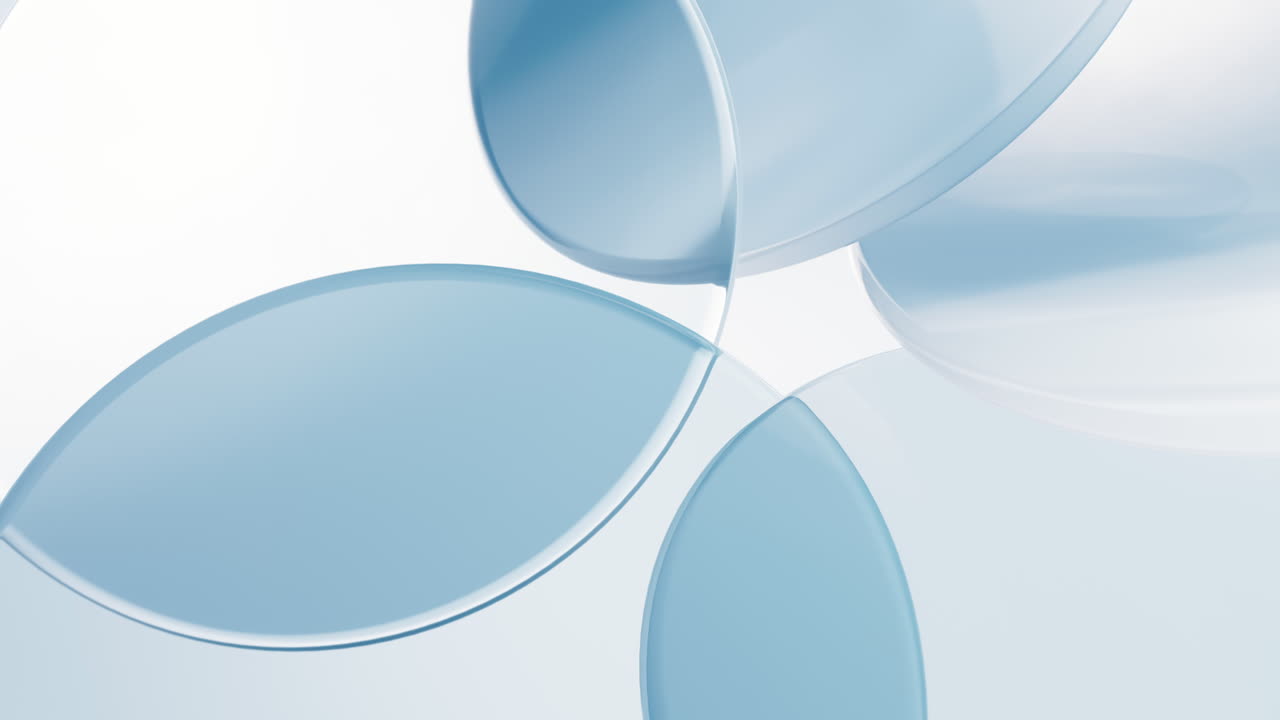 Round glass geometry background, 3d rendering. Premium Stock Video Footage