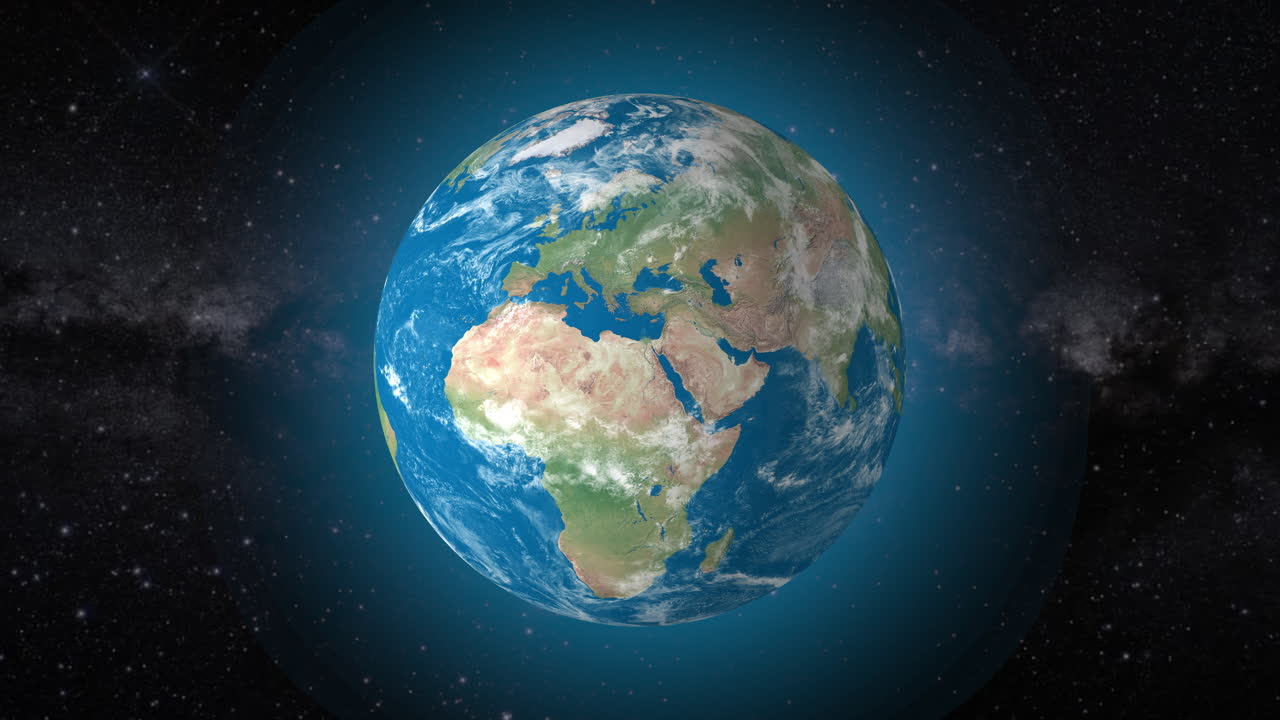 Cinematic Video Background Showcases Realistic Globe Rotating, Zooming ...