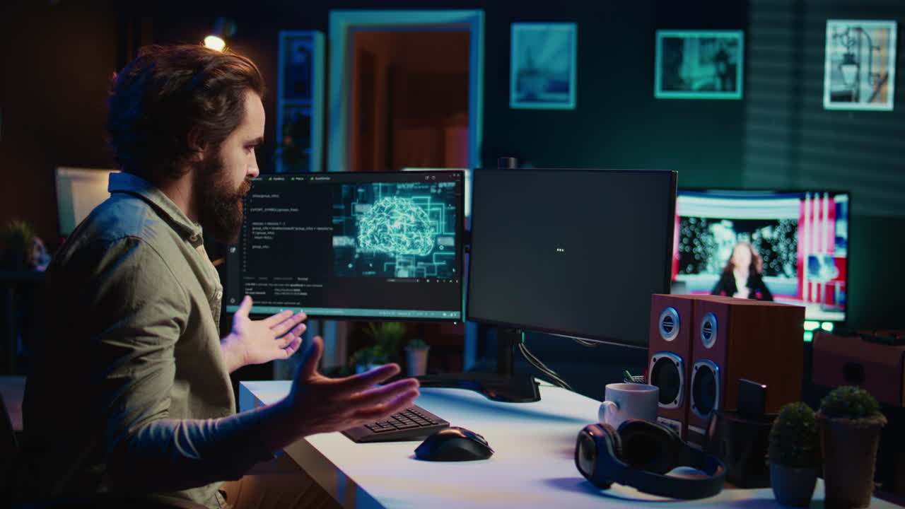 Ai becoming sentient and self aware, talking with programmer, asking ...