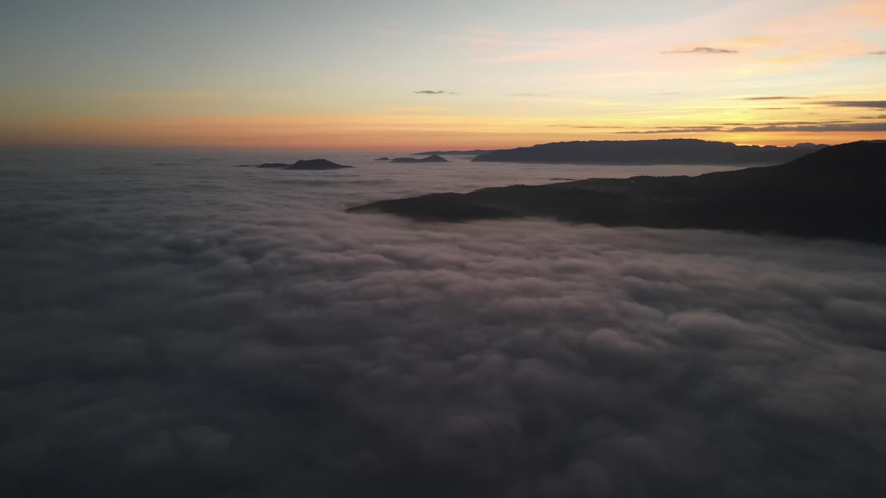 Premium stock video - Sunset nature overhead view
