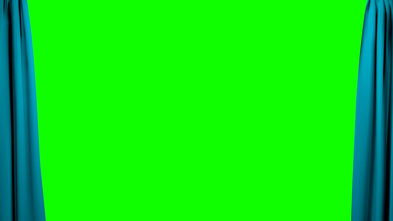 Curtains opening and closing stage theater cinema green screen 4k ...