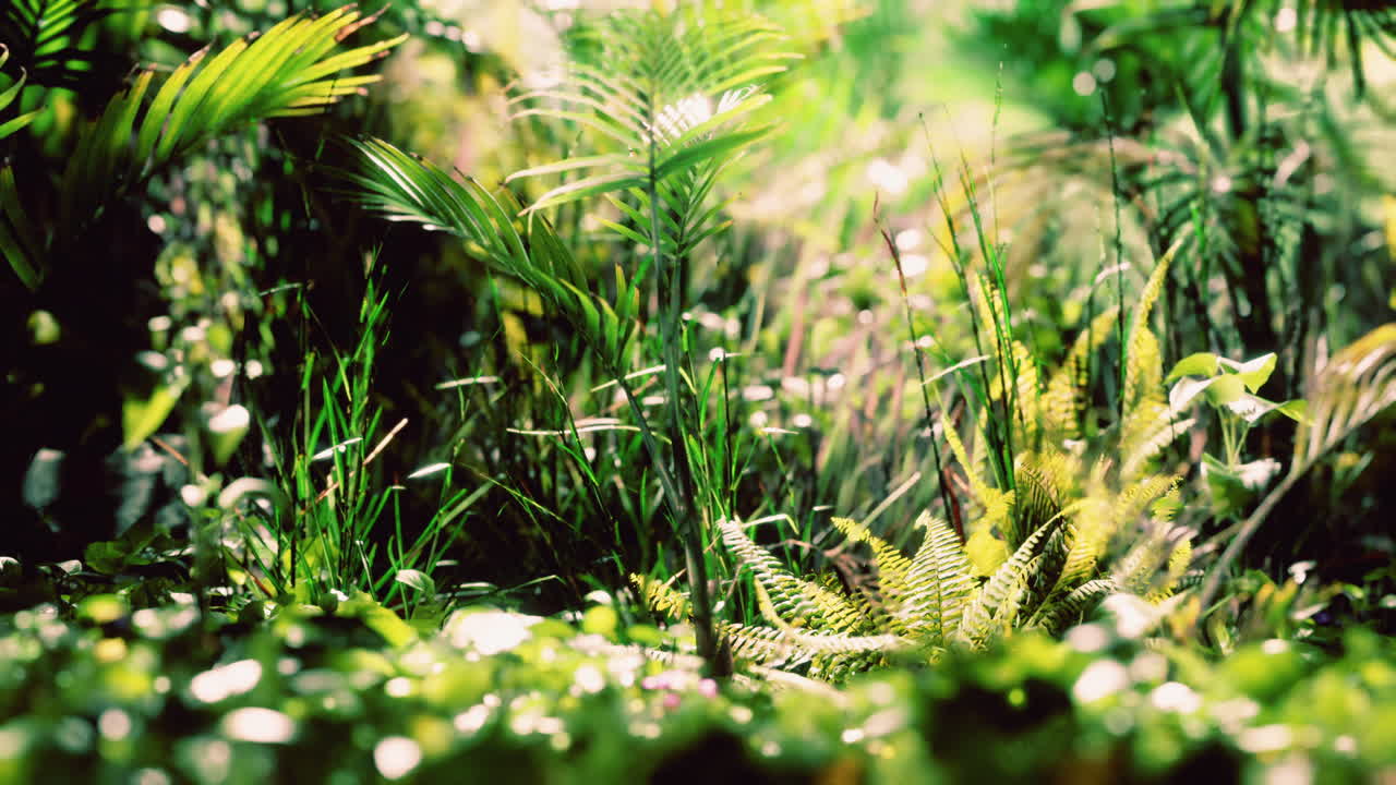 Premium stock video - Close up jungle grass and plants