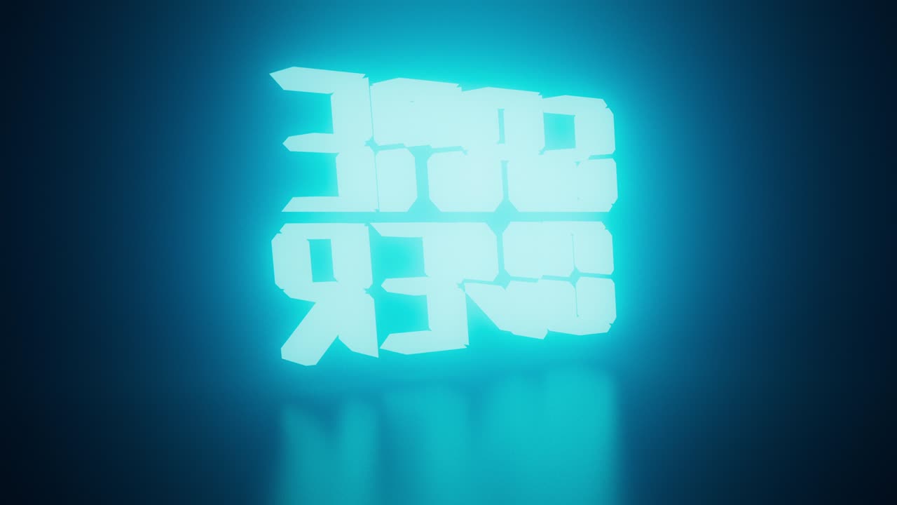 Retro Glowing Blue GAME OVER Sign Rotating Background Loop | Premium ...