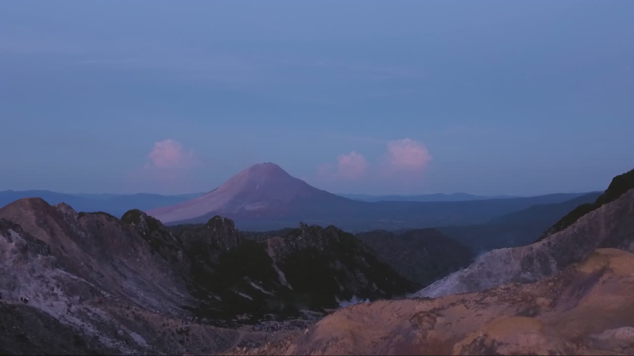 Volcano Just Before Eruption In The Early Morning Free Stock Video ...