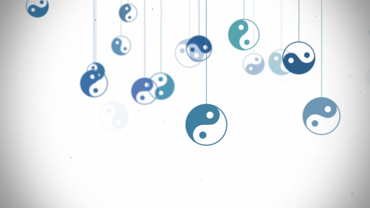 Groupe d'animation de symboles yin yang | Vidéo de stock Premium