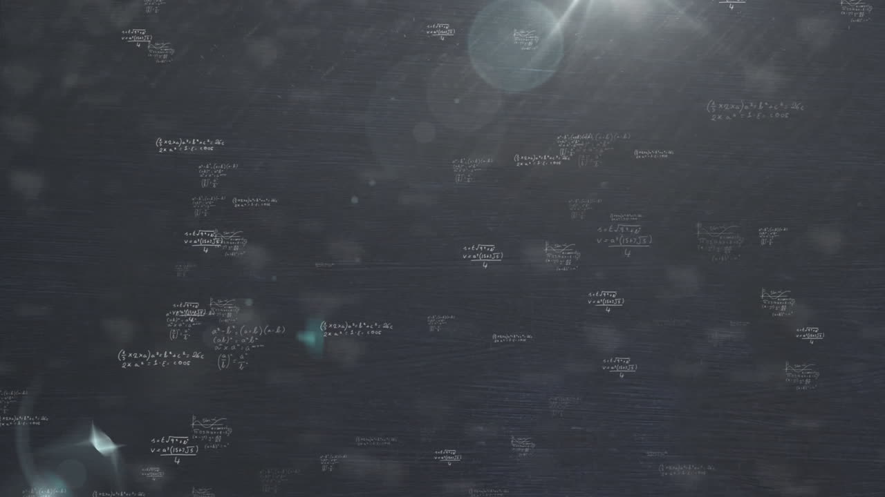 Animation of mathematical equations over black background | Premium ...