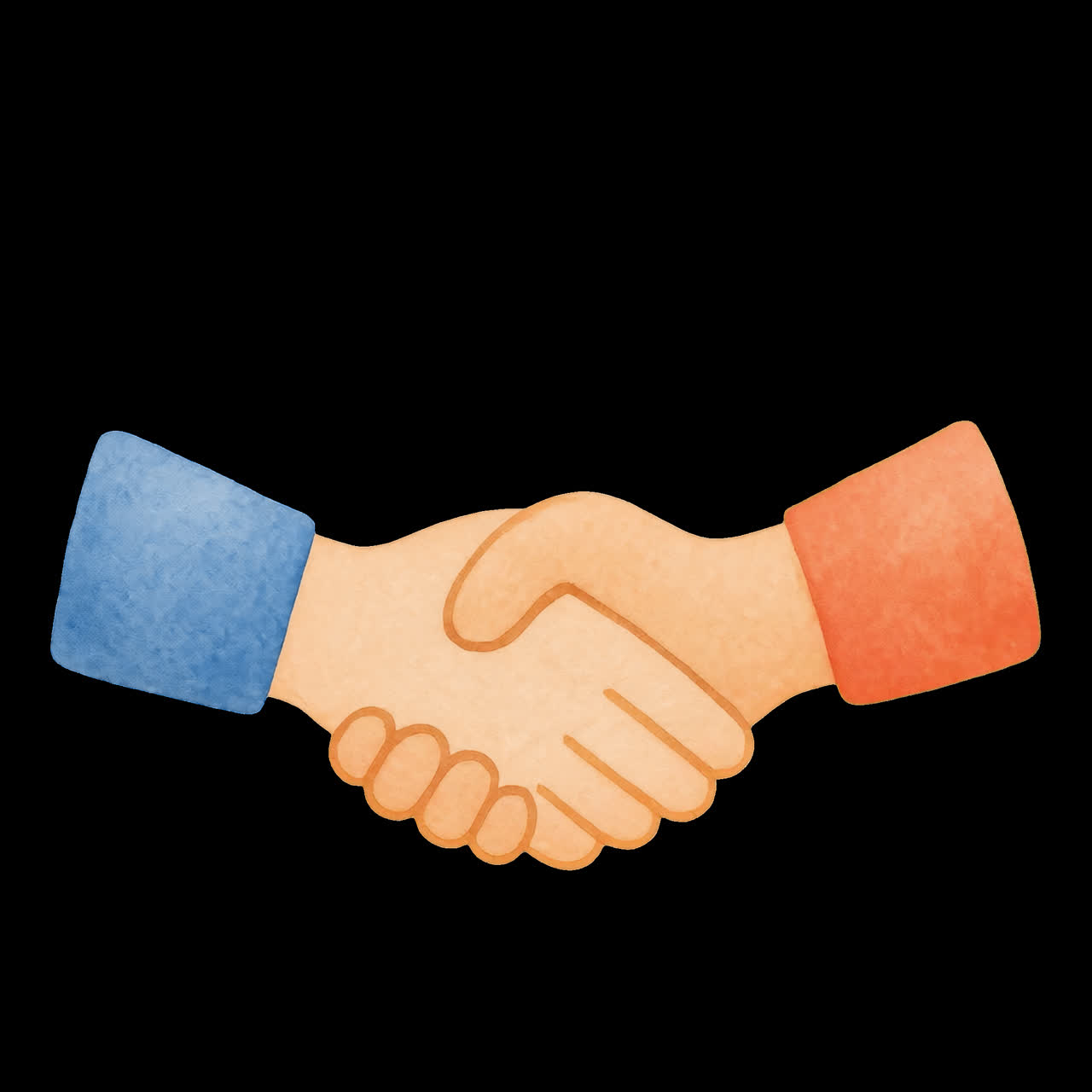 Collaborative handshake emoji illustration animation isolated asset ...