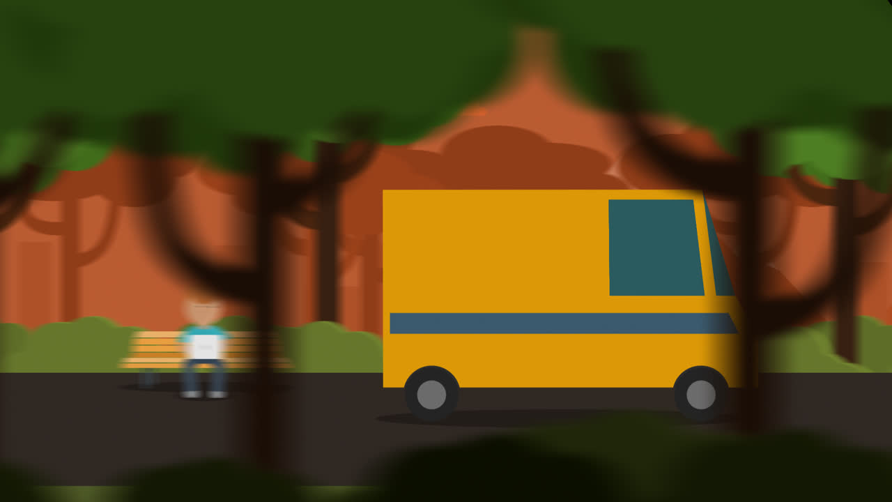 Premium stock video - Simple, colorful, cartoon animation of parcel ...