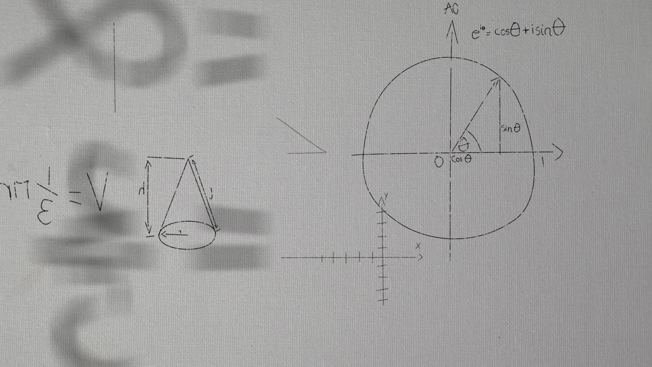 Premium Stock Video Animation Of Mathematical Equations And Formulas Floating Against Grey