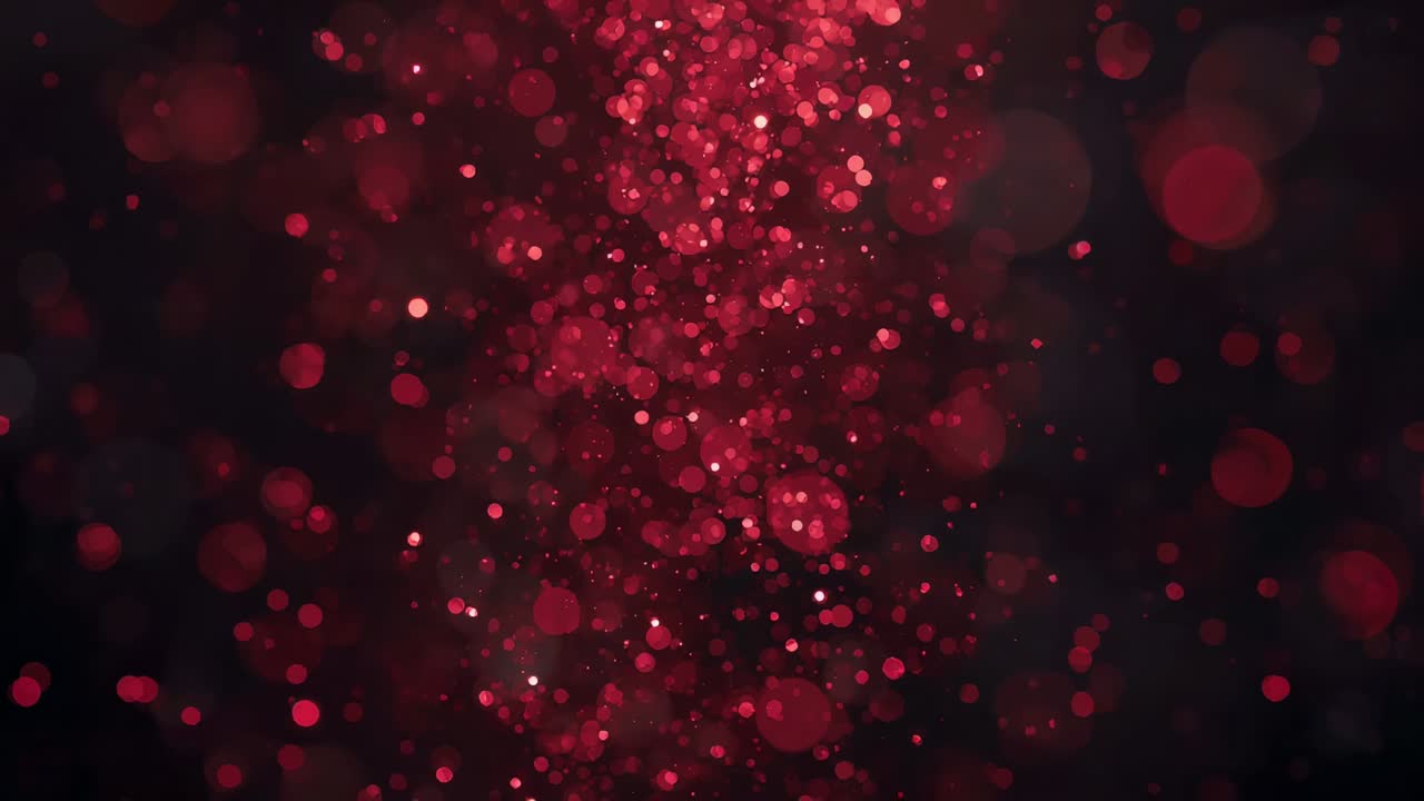Reacting to light, red particles forming and falling into dense column ...