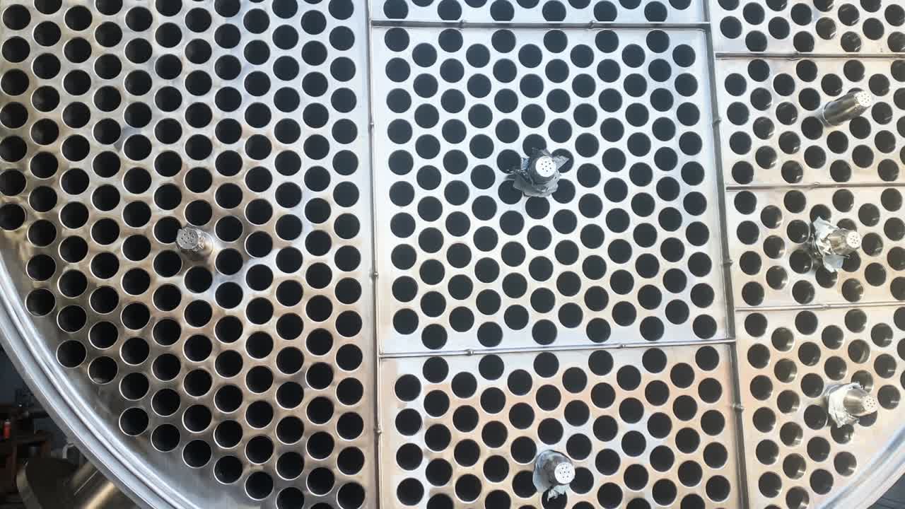 Premium stock video - Condenser, evaporator, heat exchanger, inside ...