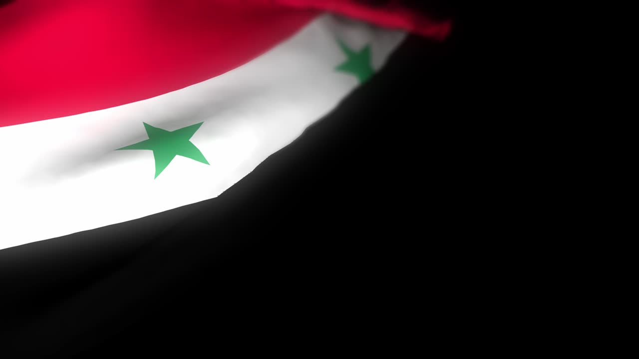Syria flag , Realistic 3D animation of waving flag. Syria flag waving ...