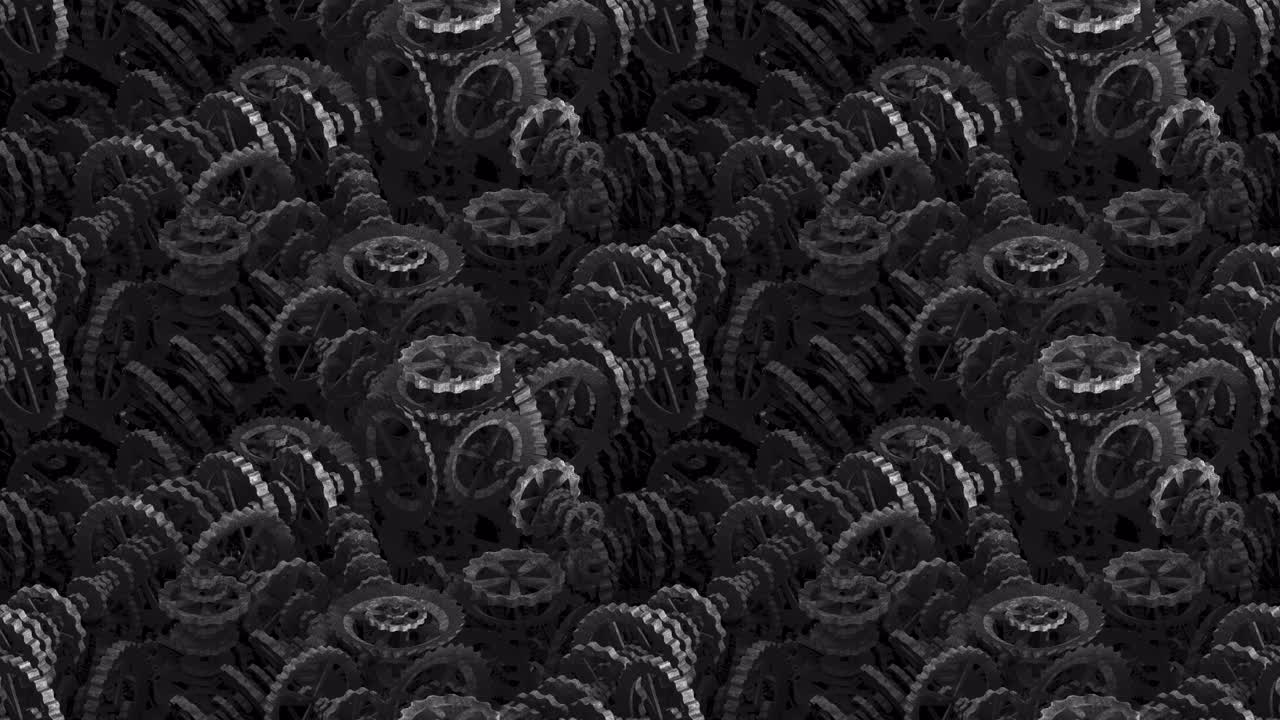 Cog Wheel Mechanism Iron Loop Tile Texture Free Stock Video Footage ...
