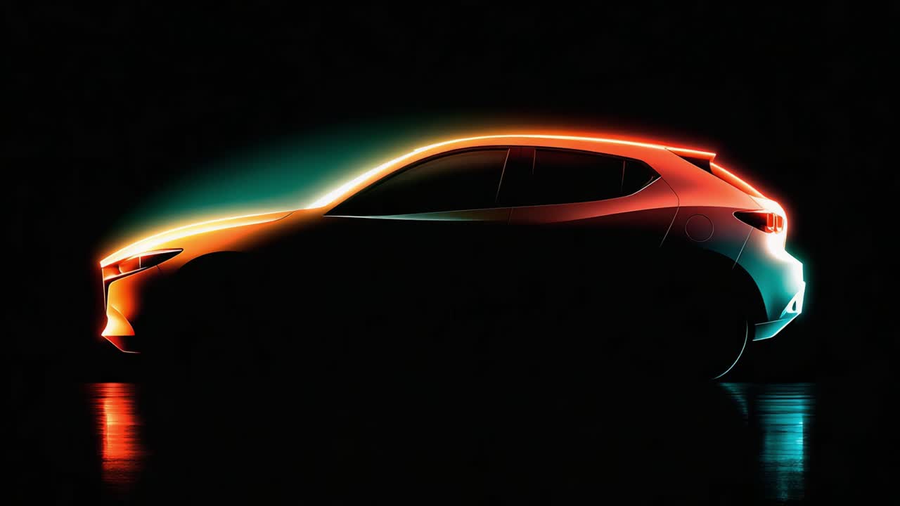 Futuristic Hatchback Car Design Showcase Featuring Striking Silhouettes ...