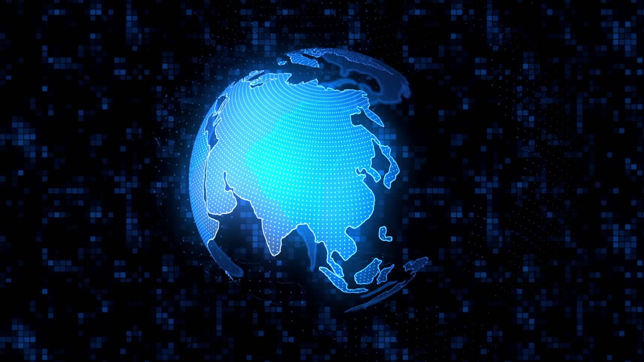 Premium stock video - Digital globe: a futuristic representation of the ...