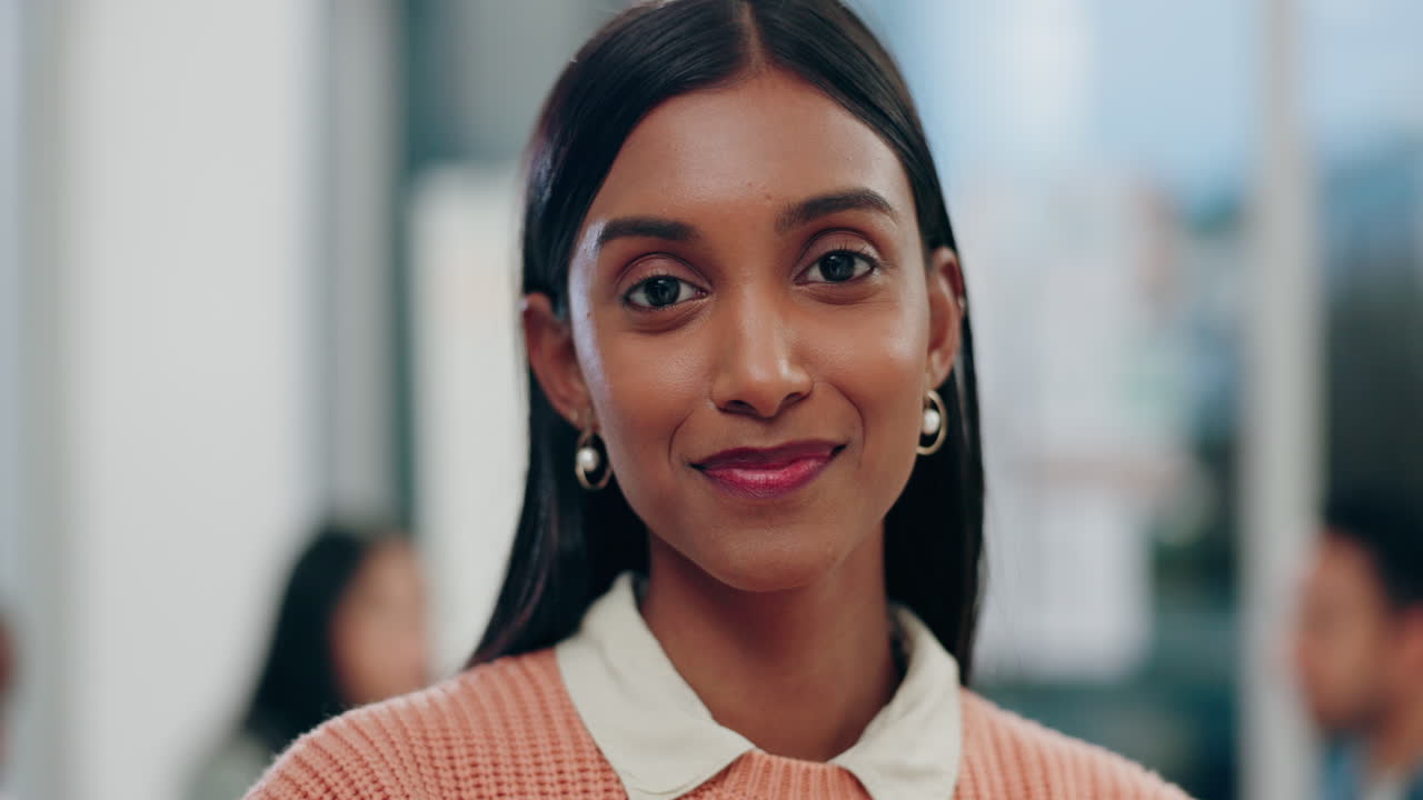 Indian Woman, Face And Professional Employee Free Stock Video Footage ...