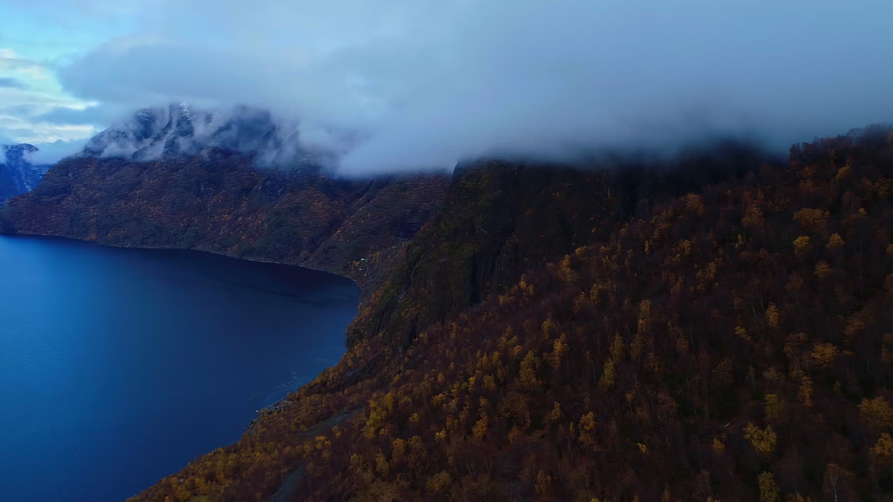 Geiranger Fjord Sunnmore Region Blue Hour Norway Free Stock Video ...