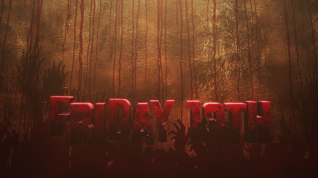 Premium stock video - Animation text friday 13th on mystical horror ...
