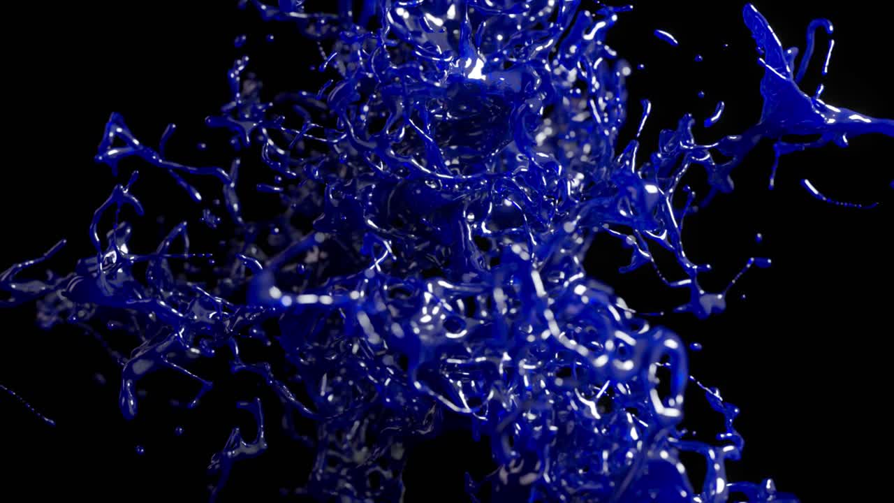 Free stock video - Blue liquid tendrils in 3d animation, twisting in a ...