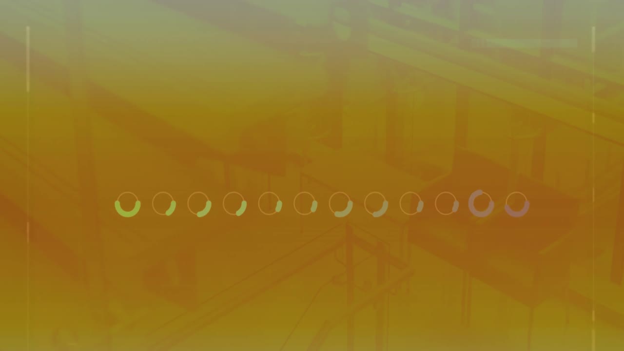 Premium stock video - Animation of multiple loading circles over ...