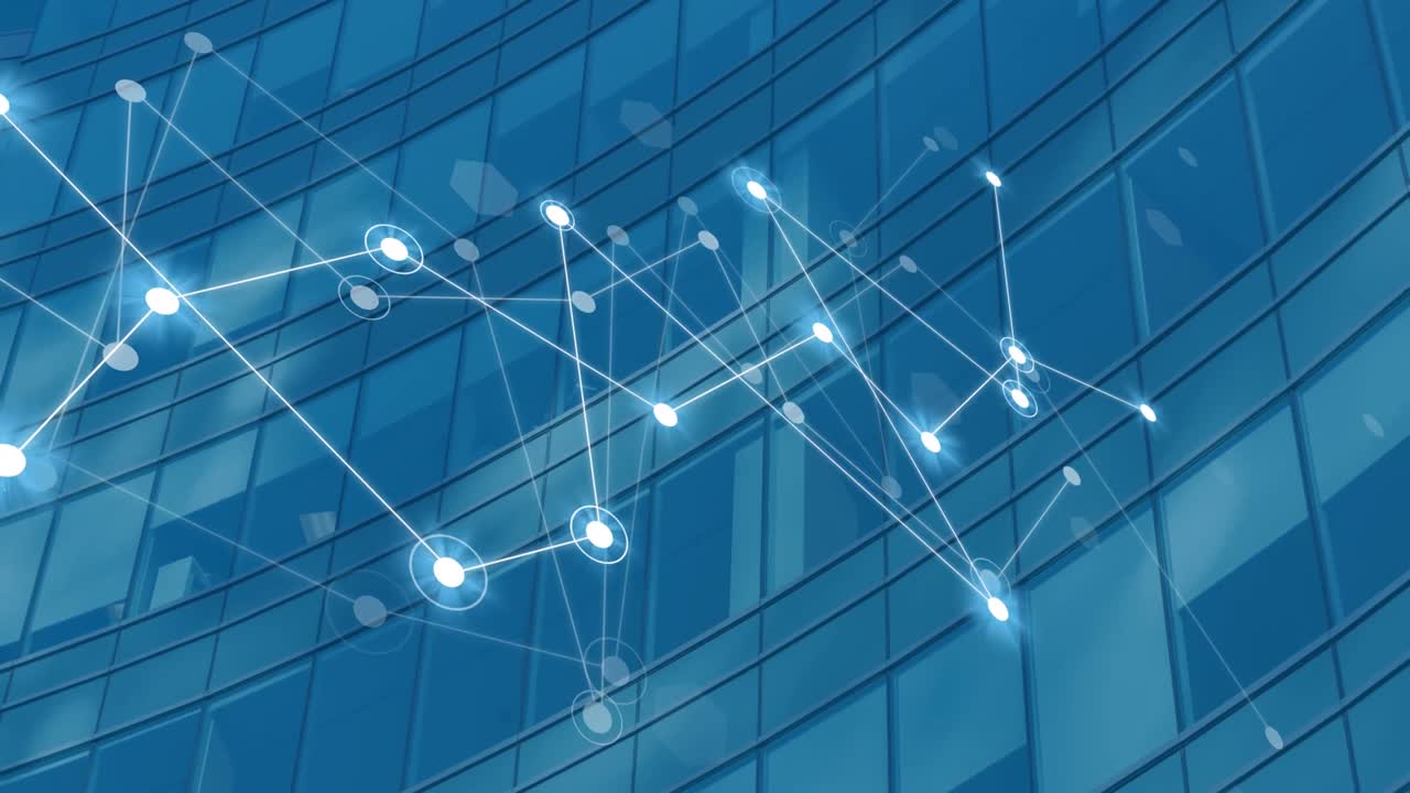 Premium stock video - Animation of network of connections with glowing ...