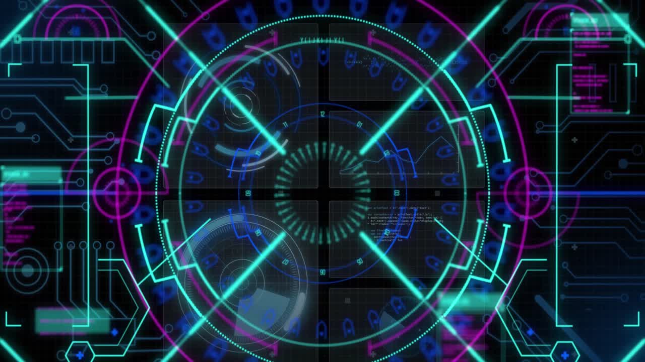 Animation Of Interface With Round Scanner, Microprocessor Connections ...