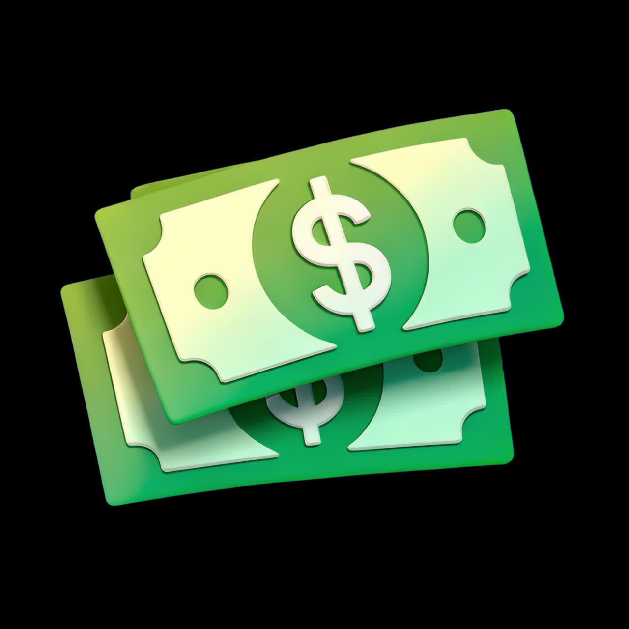 Cartoon money icon illustration animation isolated asset, transparent ...
