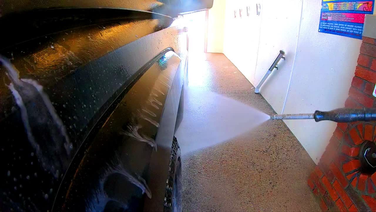 Premium stock video - Slow motion footage at the car wash of the jet ...