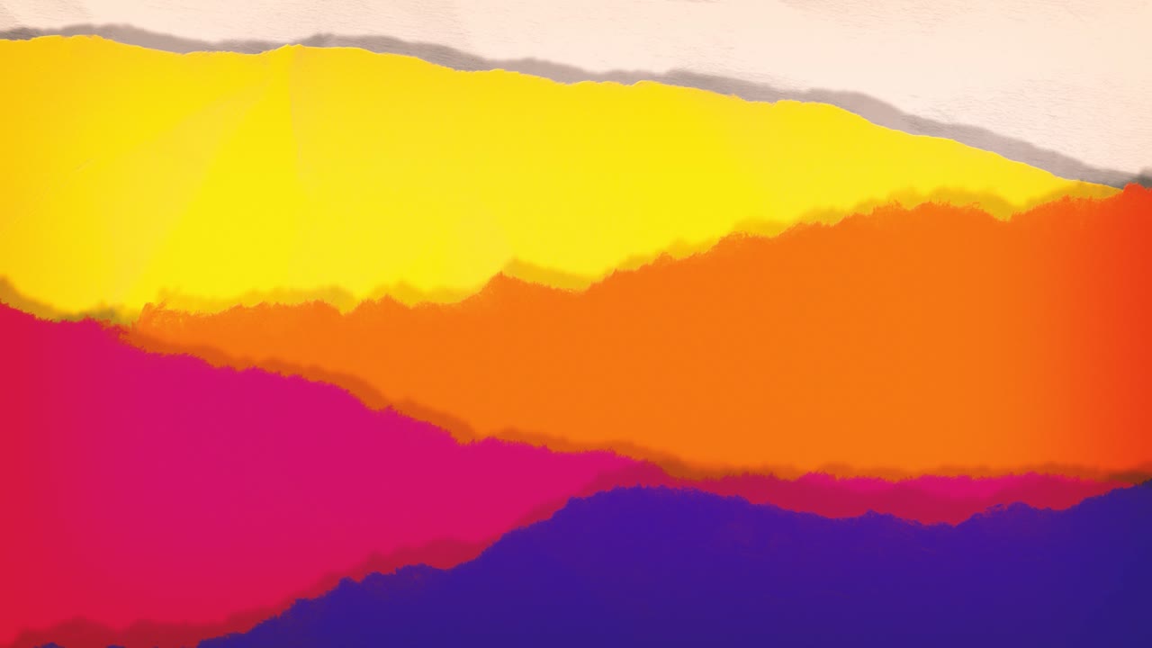 Vibrant 3D paper cut background with orange and purple layers ...