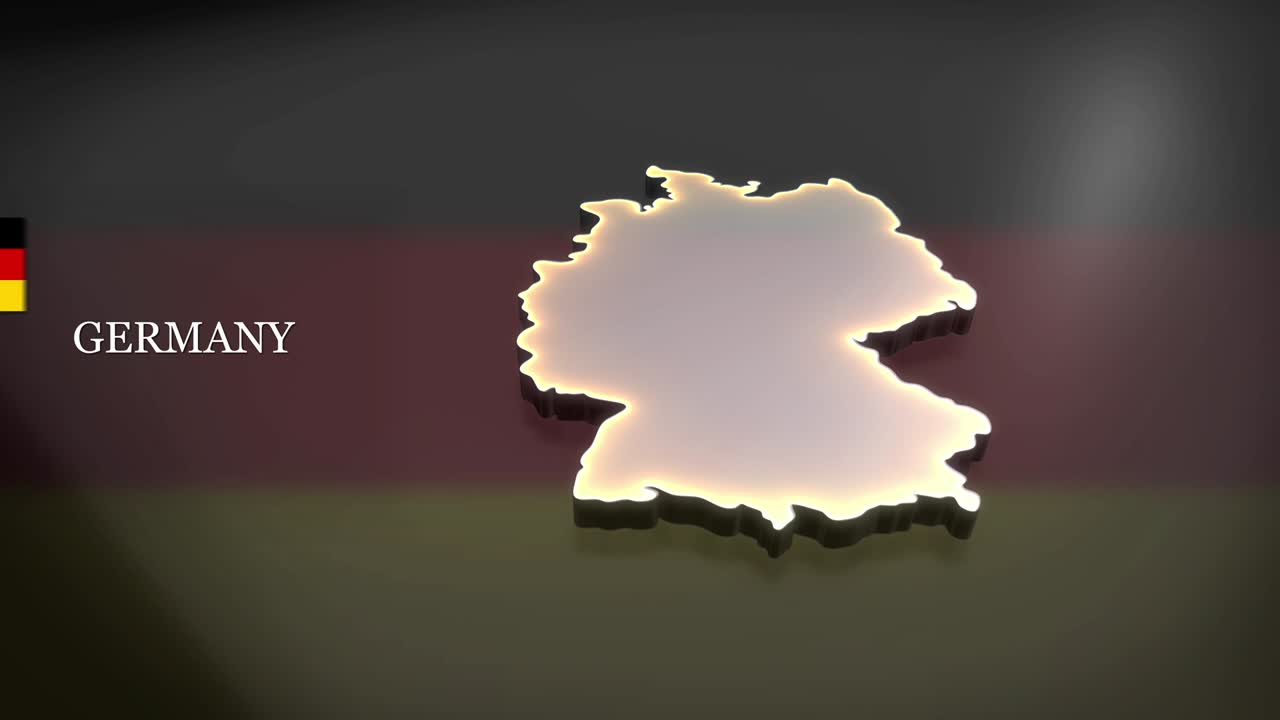 3D animated Map of Germany | Premium Stock Video Footage
