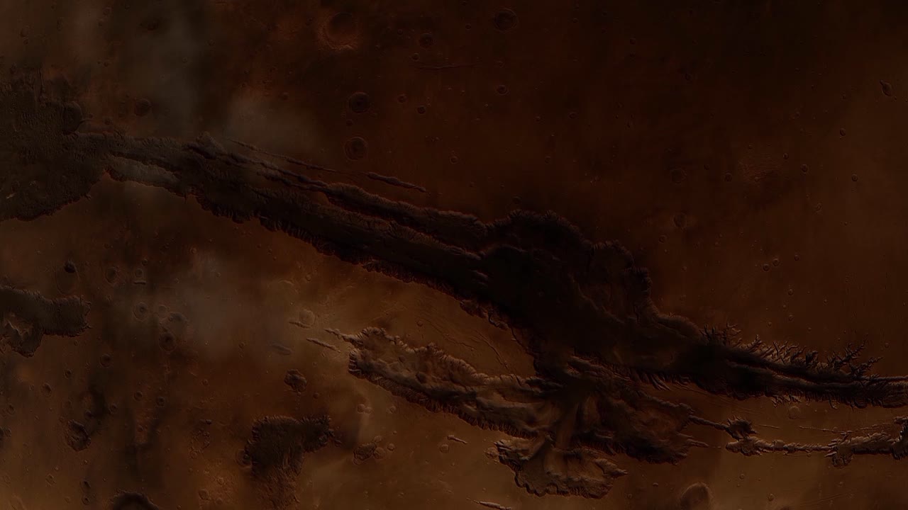 Fly Over An Area Of Mars Called Valles Marineris, A Geologic Feature On ...