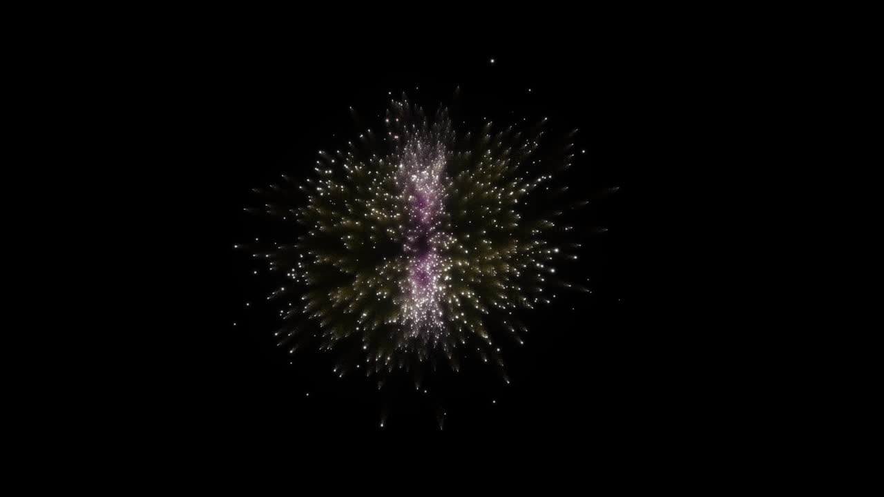 Decorative Champagne Fireworks Exploding And Glittering In The Black ...