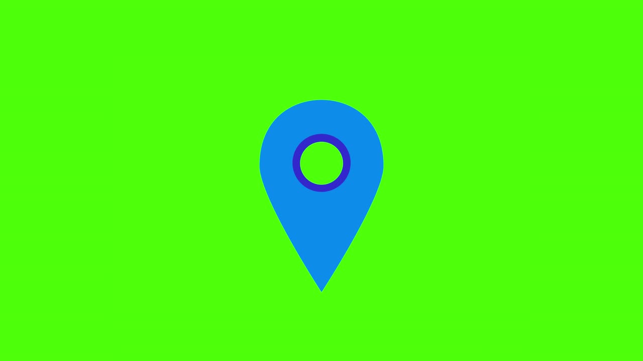 Premium Stock Video An Animated Map Marker Going Up And Down To Draw Attention To A Specific Point