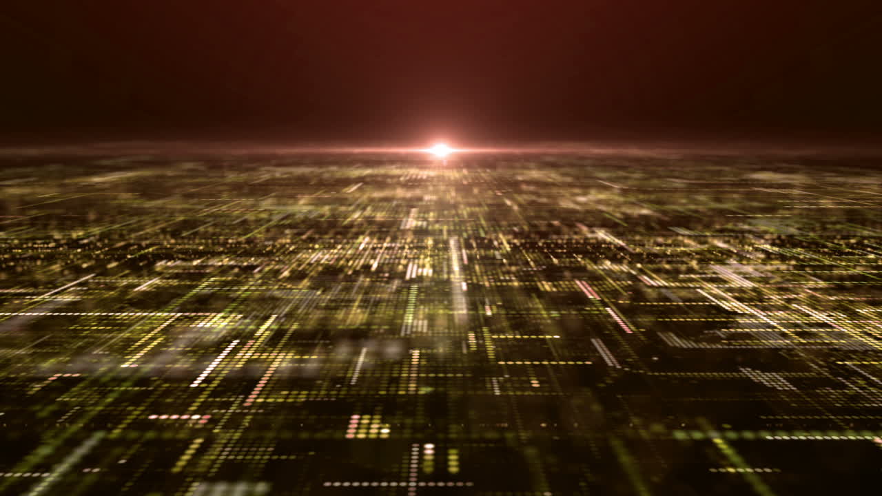 Futuristic Digital Matrix Particles Grid Virtual Reality Abstract Cyber ...