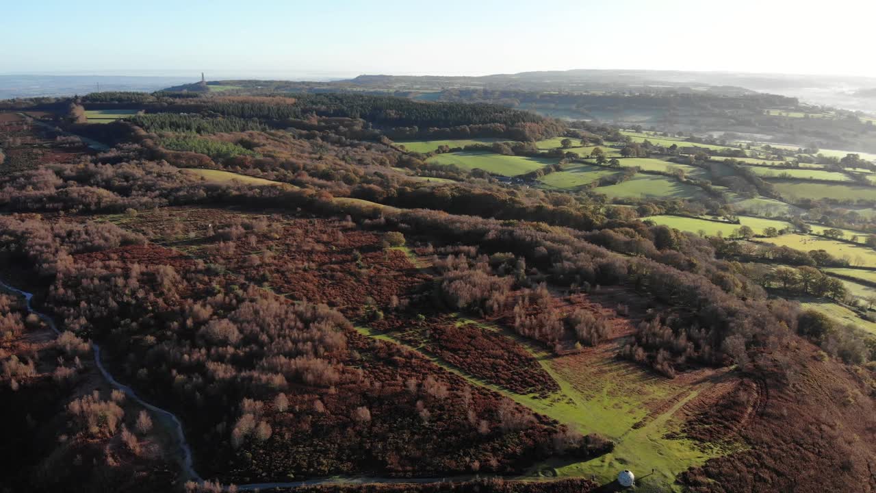 4K Aerial Slow Descent Over The Mountains And Rolling Hills Of ...