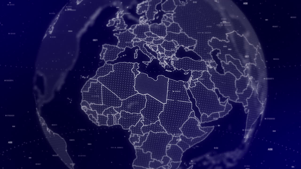 A Captivating Cinematic Video Background Showcases A Digital Globe ...