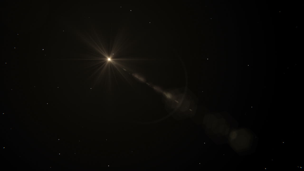 A vfx shot of deep space with stars, planets and lens flare Premium ...
