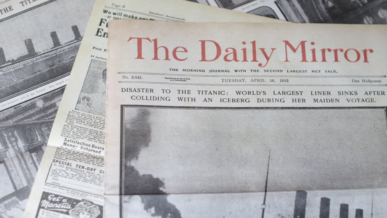 Daily Mail Newspaper Front Page Headlines After The Sinking Of The ...
