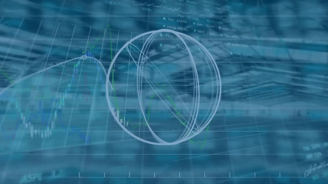 Animation Of Data Loading Bar Over Financial Data Processing Free Stock Video Footage Download Clips