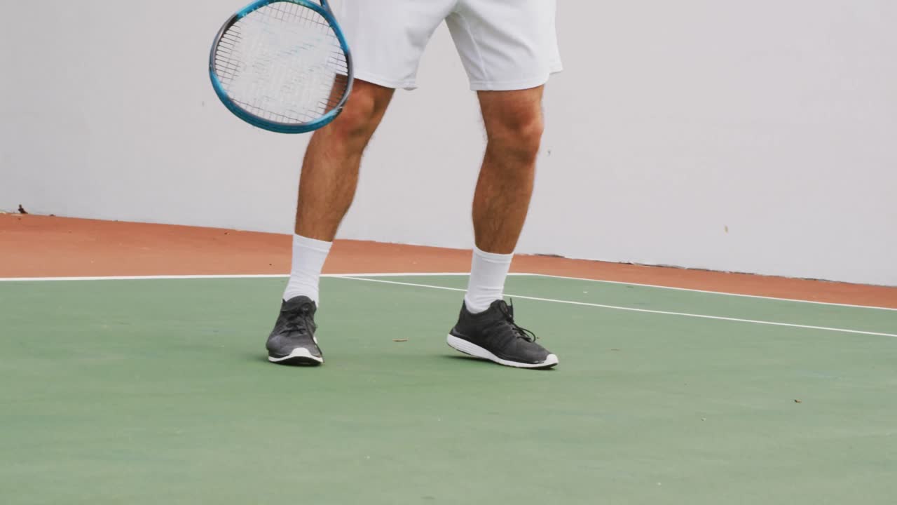 Tennis player legs movements Premium Stock Video Footage