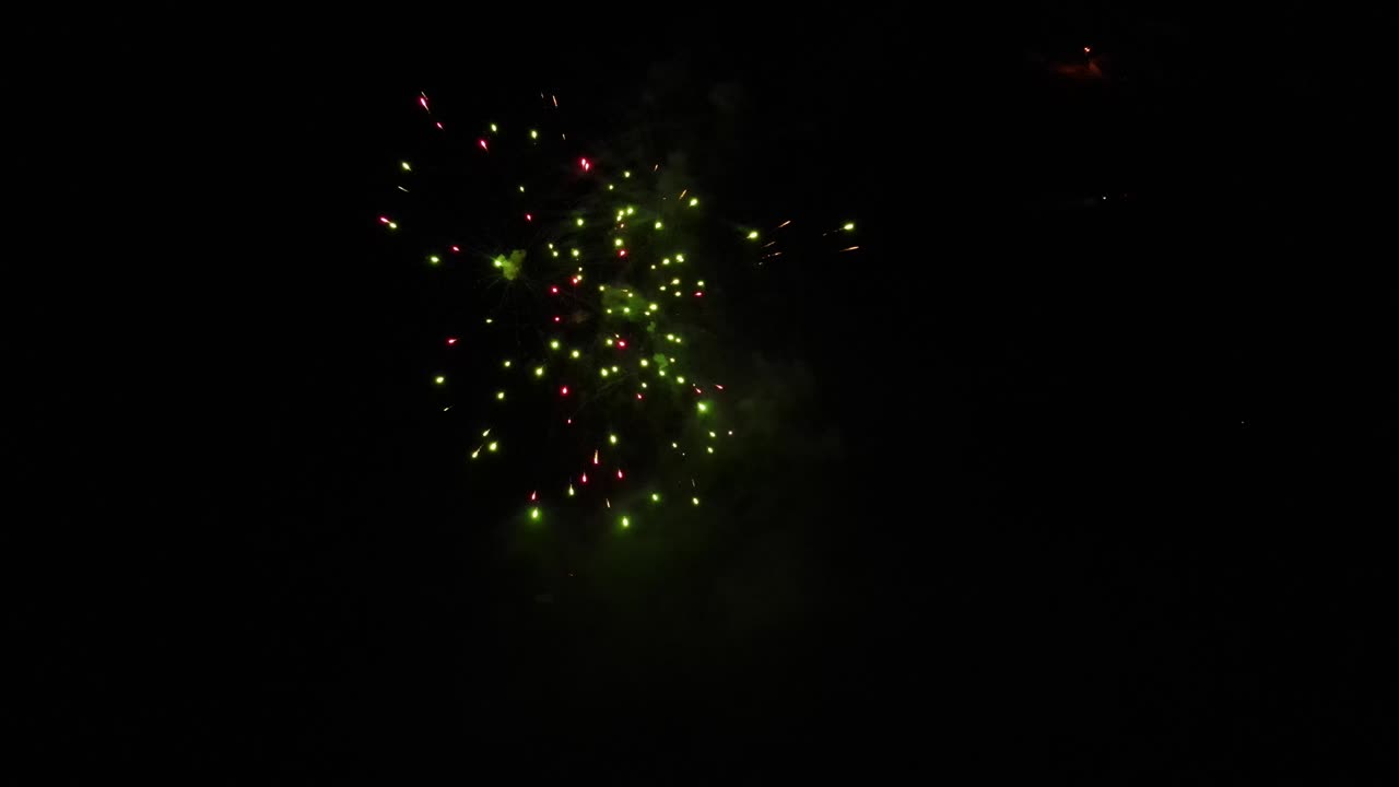 The Start Of The Fireworks Display With A Single Firework Being Shot ...