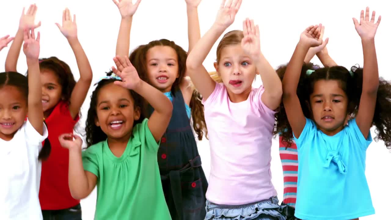 Happy kids all jumping around | Premium Stock Video Footage